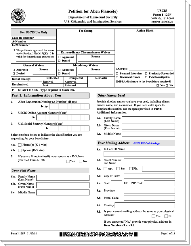 Online software access for you to complete your US immigration application