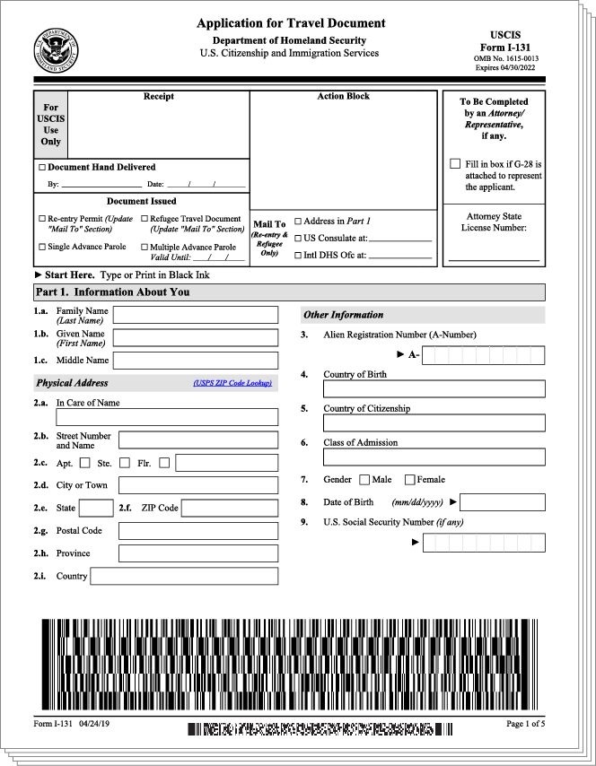 Online software access for you to complete your US immigration application