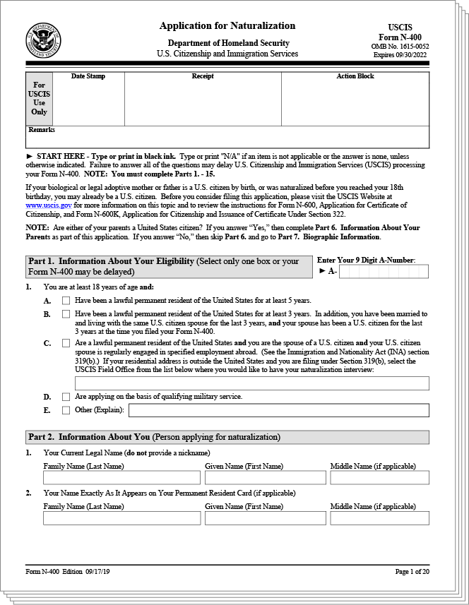 Online software access for you to complete your US immigration application